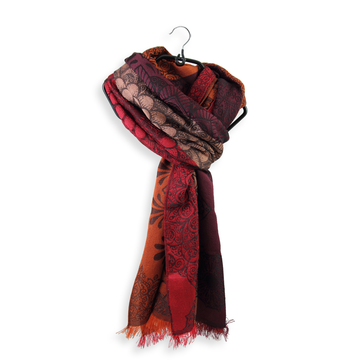 Epaisse et confortable étole rouge 100% naturelle | très grande qualité.